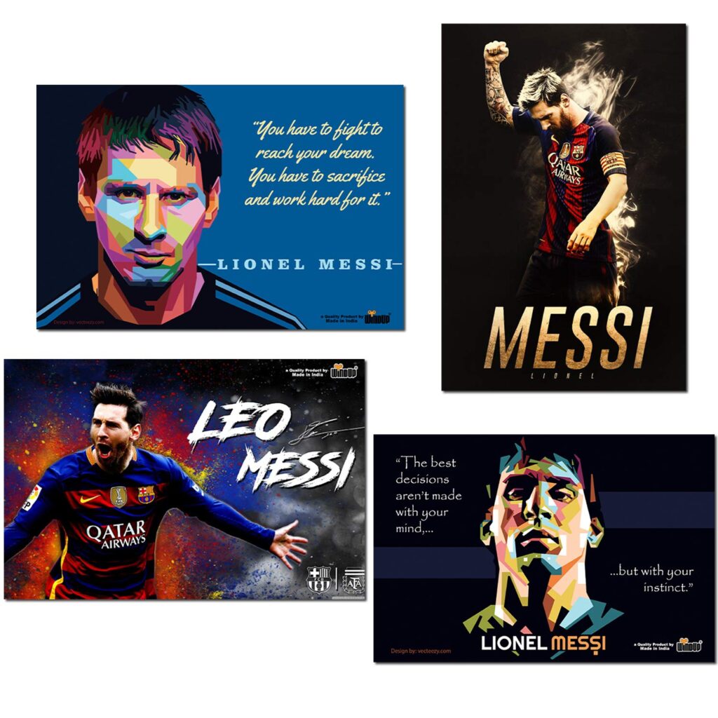 Buy Best Photo Fridge Magnets Lionel Messi Posters – Set Of 4
