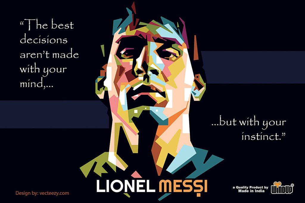 Buy Best Photo Fridge Magnets Lionel Messi Posters – Set Of 4